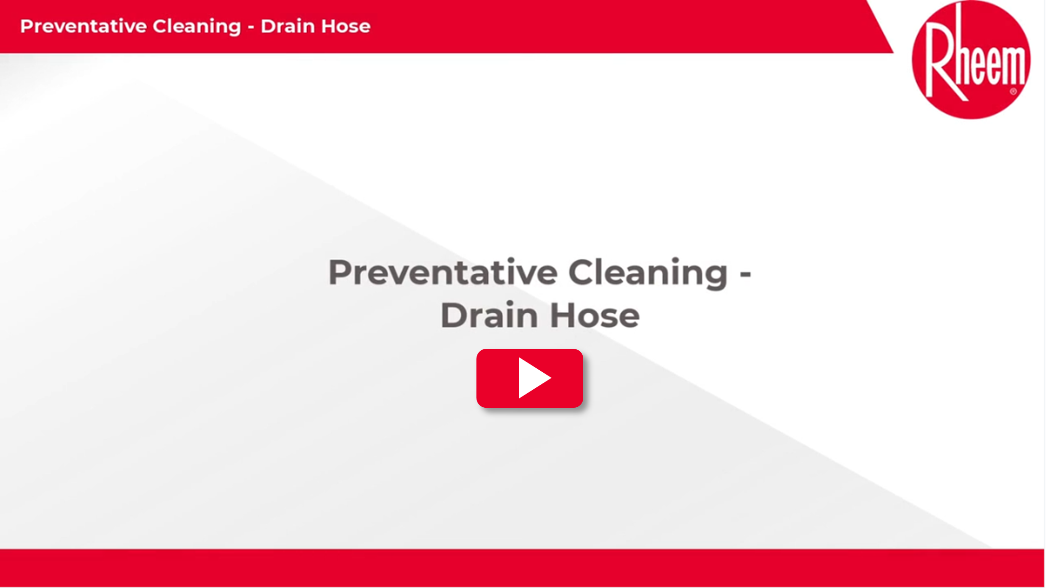 Cleaning the Drain Hose – Rheem